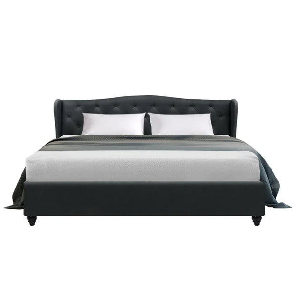 Shop affordable Artiss Pier Bed Frame Fabric - Charcoal King | Evopia ...