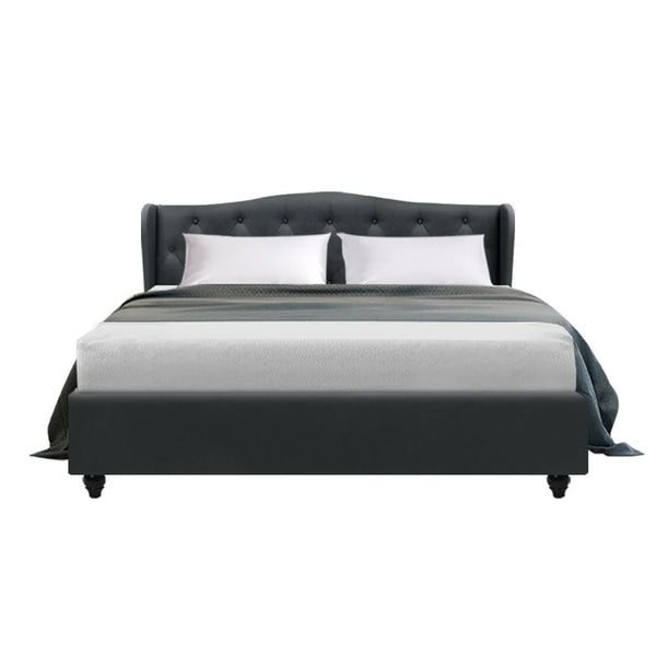 Shop affordable Artiss Pier Bed Frame Fabric - Charcoal Queen | Evopia ...